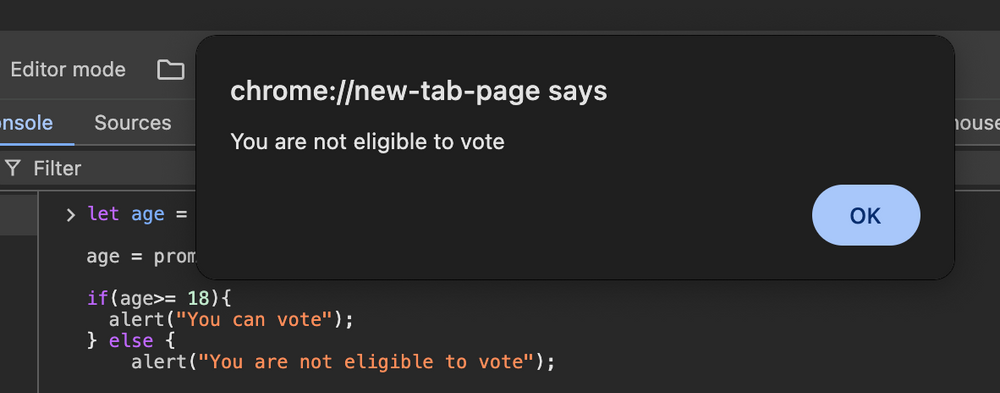 Alerts, prompt and confirm
