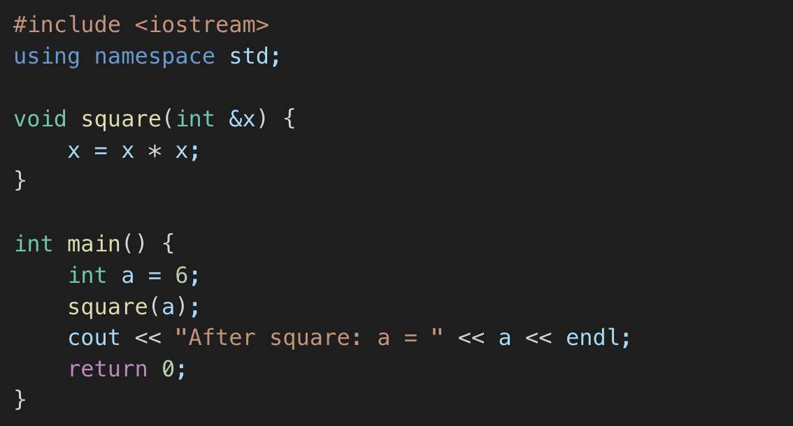 Call by Value, Call by Pointer, and Call by Reference
